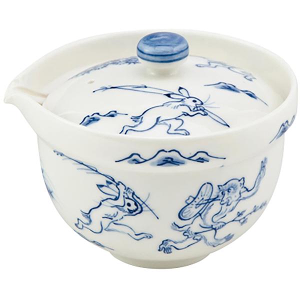 【商品概要】商品サイズ:約9×9×8cm商品重量:約200g容量:約180ml素材:磁器【商品説明】【商品詳細】ブランド：京焼(Kyouyaki)商品種別：ホーム＆キッチン商品名：京焼 清水焼 宝瓶 茶器 急須 約180ml 鳥獣戯画 青 ...