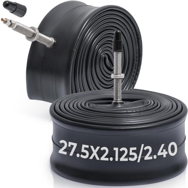【商品概要】ワイド互換性：27.5"自転車チューブ適用自転車タイヤサイズ27.5x2.125/27.5x2.25/27.5x2.35/27.5x2.40。48mm 耐久性のあるスタンダード・仏式バルブ付き。マウンテンバイク、クロスバイク、シ...