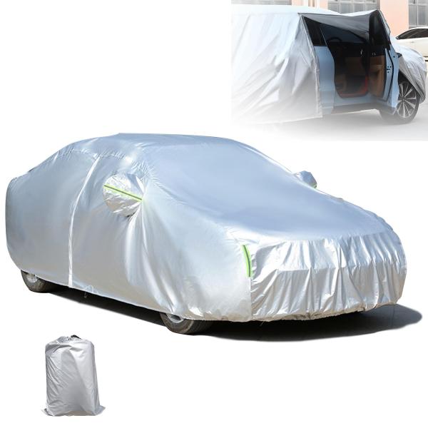 【商品概要】【POSTEK車カバー】直射日光を遮断し、車内温度を効果的に低下させる日焼け防止設計。夏の暑さから愛車を守り、快適な車内環境を維持します。【高品質防水材質】POSTEK独自のプロ級防水技術を採用。豪雨や大雨でも水が浸入せず、車体...