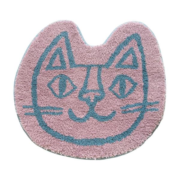 【商品概要】サイズ：約50cm×55cm（マットの高さ 約15mm）品質：ポリエステル100％、裏面すべり止め加工生産国：中国重量：335グラムねこ画家、おかべてつろう先生のねこのイラストが、かわいいねこ型のマットになって登場。【商品説明】...