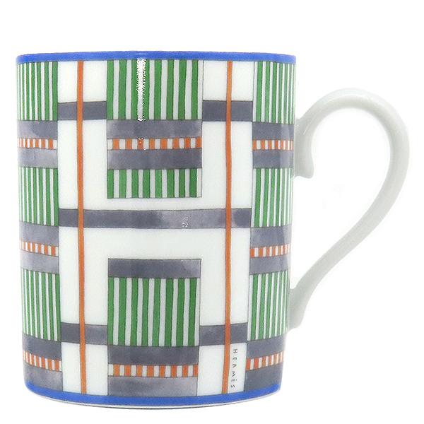 ■商品情報[管理番号]240500538268 [ブランド]エルメス（HERMES）[カラー]ホワイト×グリーンXオレンジ [素材]磁器[生産国]フランス[サイズ]詳細備考：直径/7.8cm 高さ/9.2cm  容量/300ml[重量]27...