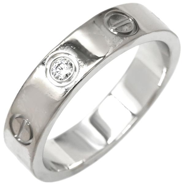 ■商品情報[管理番号]240500541298 [ブランド]カルティエ（Cartier）[カラー]ホワイトゴールド [素材]K18WG/ダイヤモンド 0.02ct[生産国]イタリア[サイズ]7号リング最大幅：約4.0mmリング内径：約15....