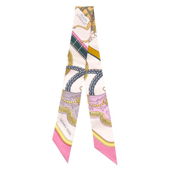 ■商品情報[管理番号]★240500550779 [ブランド]エルメス（Herms）[カラー]ローズナークル×ゴールド×アントラシト [素材]シルク[生産国]フランス[サイズ]W(底辺)86.5cm x H(最長)5cm[重量]9g[仕様]...