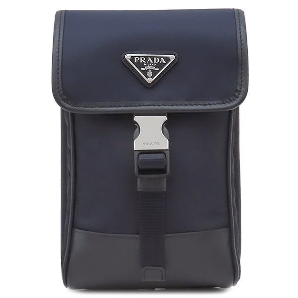 ■商品情報[管理番号]240504039813 [ブランド]プラダ（PRADA）[カラー]ブルー [金具カラー]シルバー金具[素材]ナイロン テスート サフィアーノ[生産国]イタリア[サイズ]W(底辺)11cm x H(最長)18.5cm ...