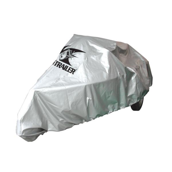 PWCを積載したまま、トレーラーごとすっぽり覆うカバー・　軽規格から小型車枠まで対応・　高強度、耐摩擦性、対候性・速乾にすぐれたオックスフォード420D生地※　４人乗りPWCに使用する場合は、船体のみをカバーします