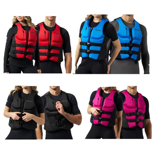 Sea-Doo純正ライフジャケット「Wave PFD」は、安全性・快適性・環境配慮を兼ね備えた高機能モデル。リサイクルペットボトルから作られたエコ素材「Evogrene」を採用し、軽量かつ高いパフォーマンスを実現。さらに通気性・速乾性にも優...