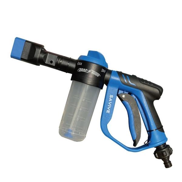 水上バイク、ボート、車などの掃除に！！・　もこもこの泡がしっかりと船体に密着します。・　通常のホースアダプターに直接接続で手軽に洗浄できます。・　泡と水のみの切り替えが簡単に可能・　カップ容量：300ml