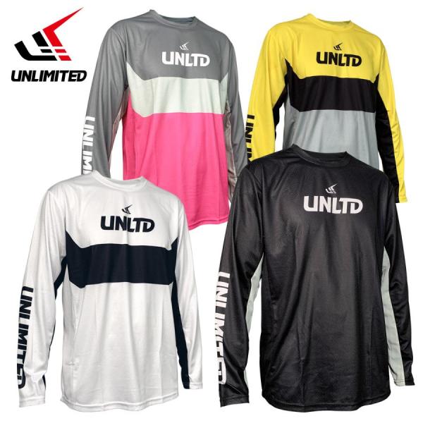 UNLIMITED（アンリミテッド）ラッシュガード・　超軽量の高性能素材が、水中でも水中でも動きやすさをキープします ・　涼しさを活性化：水に濡らして絞れば涼しく快適な着心地が続きます。◇　サイズ：S〜XL