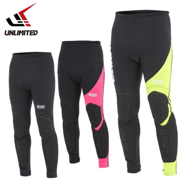 ストレスフリーな履き心地で、UNLIMITED最高峰のスペックを搭載したロングパンツタイプのウェットパンツ。気軽な着脱と様々なコーディネートを可能にする便利な一着です。