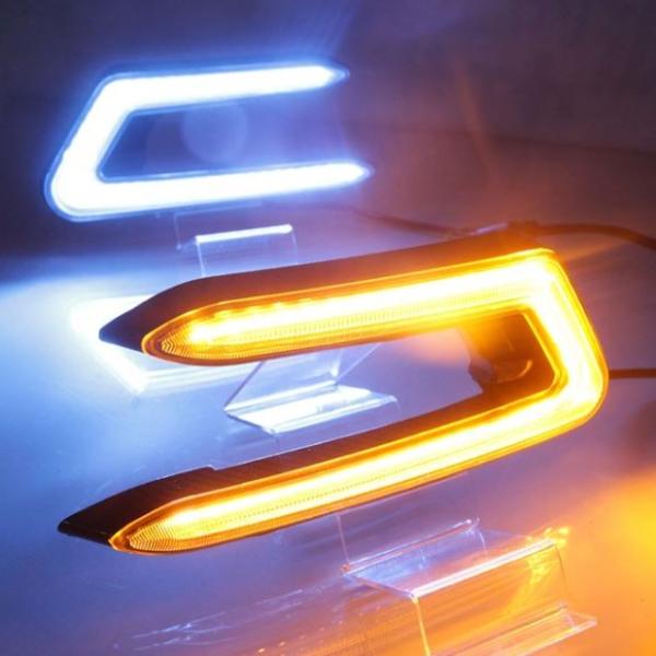 モデル番号：DRKMR-C0610 車のモデル：カムリ用色：白/黄色製品名：デイタイムランニングライトパッキング：カラーボックス使用法：車の装飾  2PCS LEDDRLデイタイムランニングライトトヨタカムリ20182019カーアクセサリー...