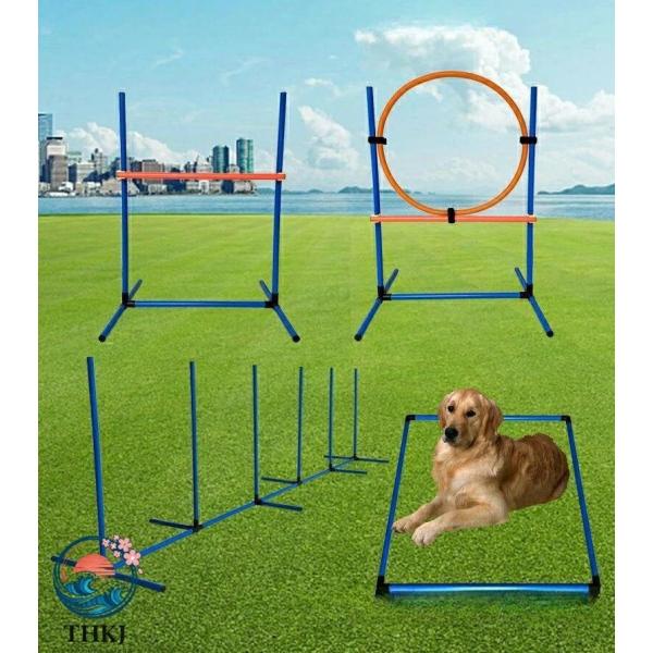 素材：PVC商品説明：犬のアジリティトレーニングセットの素材は、高品質のプラスチックで作られており、安全で丈夫で耐久性があり、環境にも配慮された材料です。ペットが安全に使用できる無毒で安全な材料です。また、犬のアジリティトレーニングセットは...