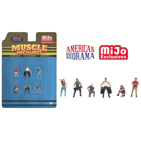 1/64スケールのフィギアセットです。※車は含まれませんのでご注意ください。【仕様】・スケール：1/64・ダイキャスト・フィギア6体 セット・品番：AD-2417MJ【注意】・製造時の塗装ムラ・ブツ・傷・はみ出し・デカールのズレ・浮き・欠け...