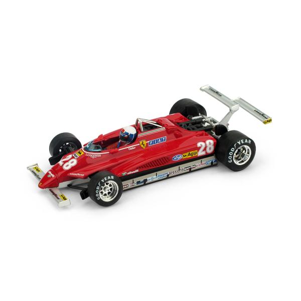 ブルム 1/43 フェラーリ 126C2 ディディエ ピローニ フィギア付き 1982 アメリカGP BRUMM FERRARI USA GP Didier Pironi #28国内在庫商品です。【仕様】・スケール：1/43・ダイキャスト・...
