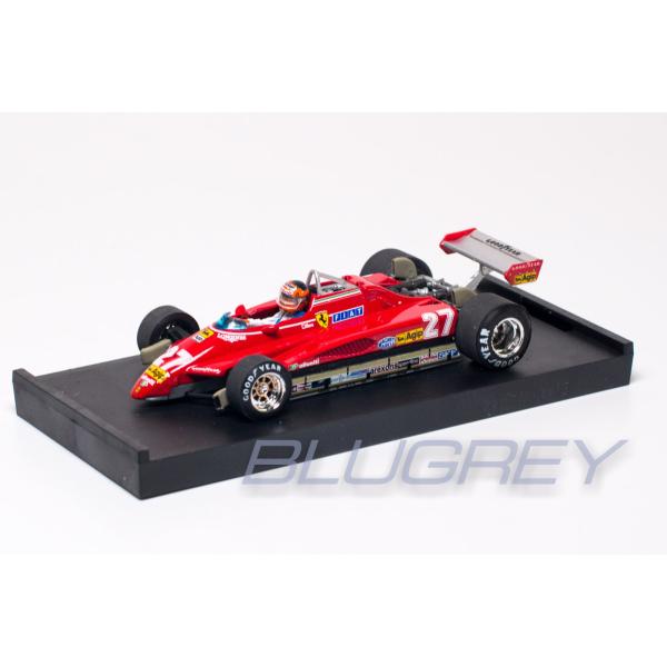 ブルム 1/43 フェラーリ F1 126C2 ジル ヴィルヌーブ フィギア付き 1982 ブラジルGPBRUMM FERRARI GP.BRASILE GILLES VILLENEUVE #27【仕様】・スケール：1/43・ダイキャスト・...