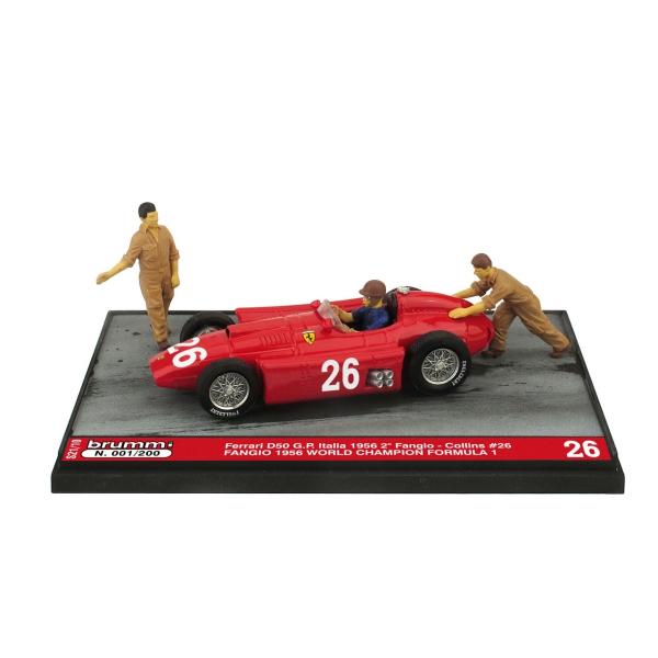ブルム 1/43 フェラーリ D50 イタリアGP モンツァ 1956 4位 ファンジオ フィギア付き BRUMM Ferrari D50 GP Italy MONZA 1956 Juan Manuel Fangio 4th World C...
