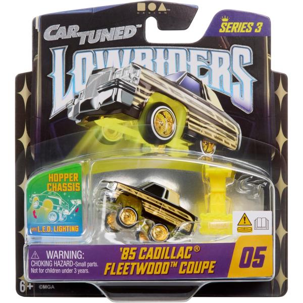 アメリカのローライダーカルチャーを1/64スケールで体感できる「Show Glow」シリーズ第3弾。シャシー底面のLEDライトをスイッチひとつで点灯できる「Glow Show」機能と、バネ仕掛けのホッパーシャシーで車高が上下するギミックを搭...