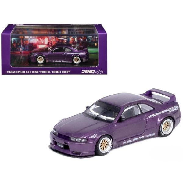 【仕様】・ダイキャスト・スケール：1/64・クリアケース付き・品番：in64-r33p-ppl【注意】・製造時の塗装ムラ・ブツ・傷・はみ出し・デカールのズレ・浮き・欠け・ボンドのはみ出し・部品のズレ・タイヤの浮きなど、　メーカーによって差は...