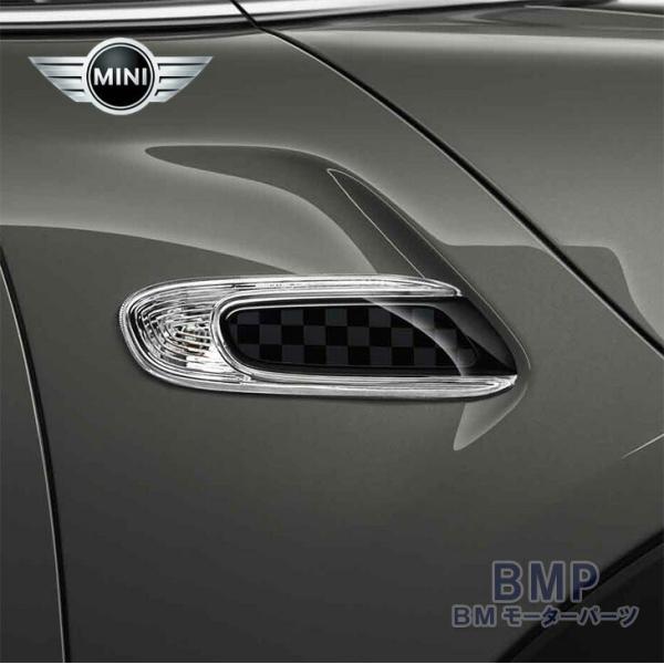 品質保証のBMW純正部品MINI F55 F56 F57用 スモール・サイド・スカットル CHEQUERED FLAG グレー適合：F55/F56(5door/3door 3ドア/5ドア) 前期 LCI1(中期)F57(Convertibl...