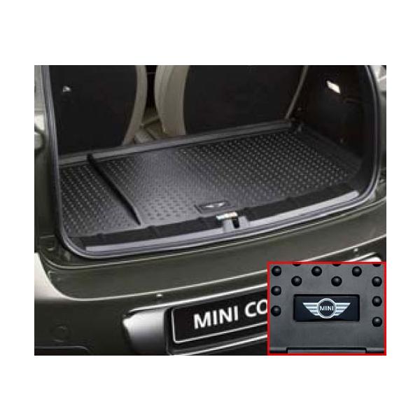 品質保証のBMW純正部品BMW MINI R60(CROOSOVER)用 ラバー・ラゲージ・ルーム・マット”MINI”です。ラゲージルームにぴったりフィットし、汚れや湿気を防ぎます。色はカーボンブラック。MINIロゴマークのレタリング入り。