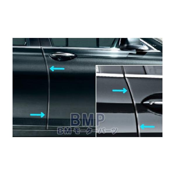 品質保証のBMW純正部品BMW G20 G21 3シリーズ ドア・エッジ・プロテクションフロント/リヤの左右ドア1台分の4枚セット。ドア・エッジの傷つきやすい部分を保護します。クリア（透明）なポリウレタン素材のフィルムで、表面に特殊コーティ...