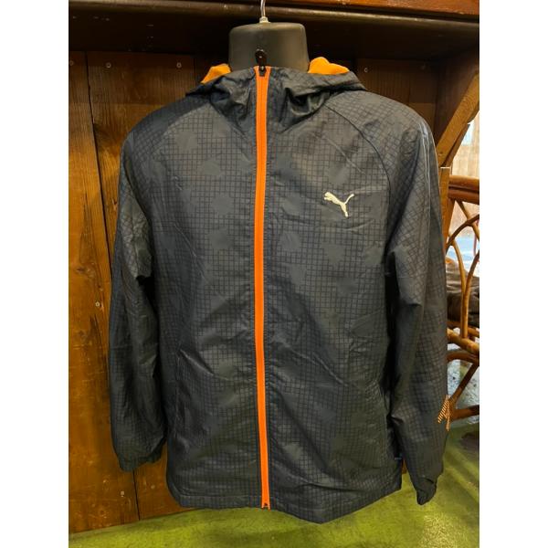 【即決、送料無料】古着：(ヴィンテージ,Vintage)：美品【ブランド】PUMA【モデル】フードポリエステルジャケット 【カラー】ネイビー【メーカーサイズ】不明【商品サイズ】着丈：70cm / 身巾：57cm / 裄丈：86cm【素材】表...