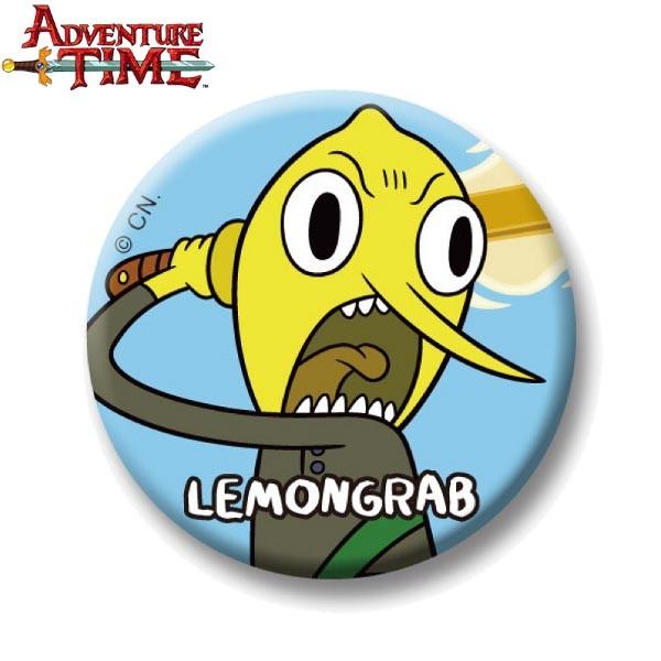 全米で大人気！日本でも人気急上昇中の、「アドベンチャー・タイム」の缶バッチに新柄登場！レモングラブ伯爵の缶バッチが登場♪■メーカー：ドリームラッシュ■対象年齢：6歳以上■素材：バッチ　鉄■サイズ：直径37mm
