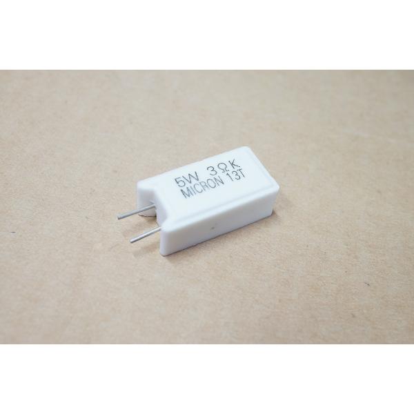 L0005#セメント抵抗器 5W 3Ω K MICRON MNS05N3R0KI 30pcs<ul><li>未使用品</li></ul>