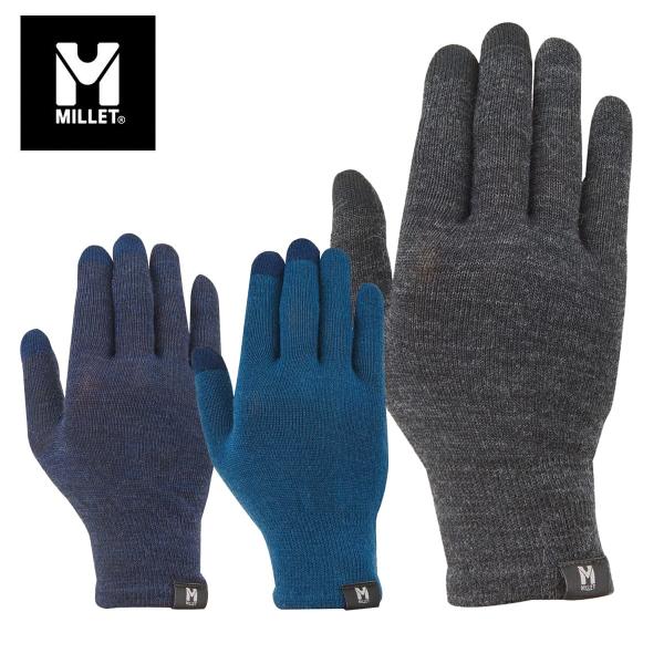 ミレー MILLET スノボグローブ■MIV01922WOOL INNER GLOVE II ウールインナーグローブ IIカラー■N6561 / DEEP HEATHER■N3008 / DARK NAVY■N7542 / DEEP MOZ...