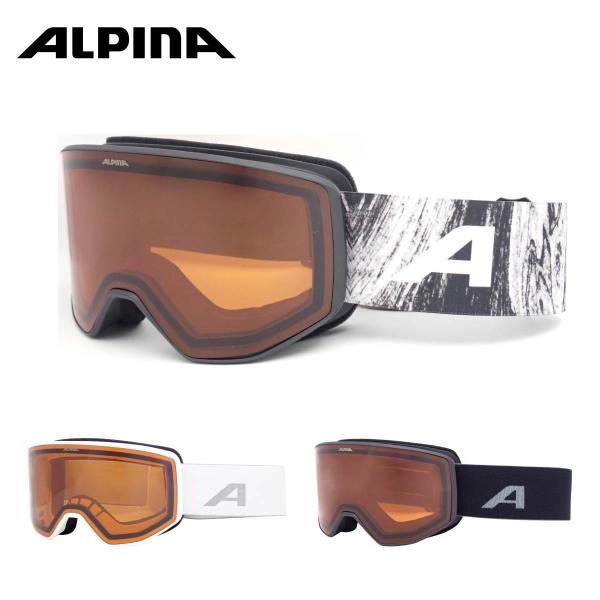 ALPINA アルピナ  スノボゴーグル■A7317.1 VENETヴェネットカラー：レンズ（透過率）■ブラック/ グラシエールマットレンズ：オレンジ（S2）18-43％■ホワイトマットレンズ：オレンジ（S2）18-43％■ブラックマットレ...