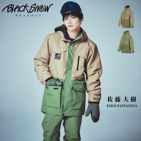 BLACK SNOW ブラックスノー メンズ スノーボードウェア ジャケット■OT05Mスリムシルエット■素材　ポリエステル■耐水圧20,000mm■透湿性：3,000g■ジャケット・フード調整可(後ろ)・フード絞り可(首元)・袖口調整可・...