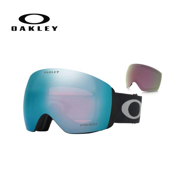 OAKLEY オークリー スノボゴーグル■FLIGHT DECK L　フライトデッキラージ■カラー・OO7050-C8:MBK/PRSAIR/PRHIPKIRフレーム：MATTE BLACKレンズ：PRIZM SAPPHIRE IRIDIU...