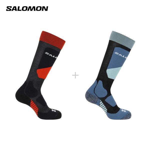 SALOMON サロモン ソックス■S/ ACCESS JR 2-PACKゲレンデで過ごす子供たちに、一日中快適さを提供します。■素材本体: 55% ナイロン, 19% メリノウール, 19% アクリル, 5% ポリプロピレン, 2% ポリ...