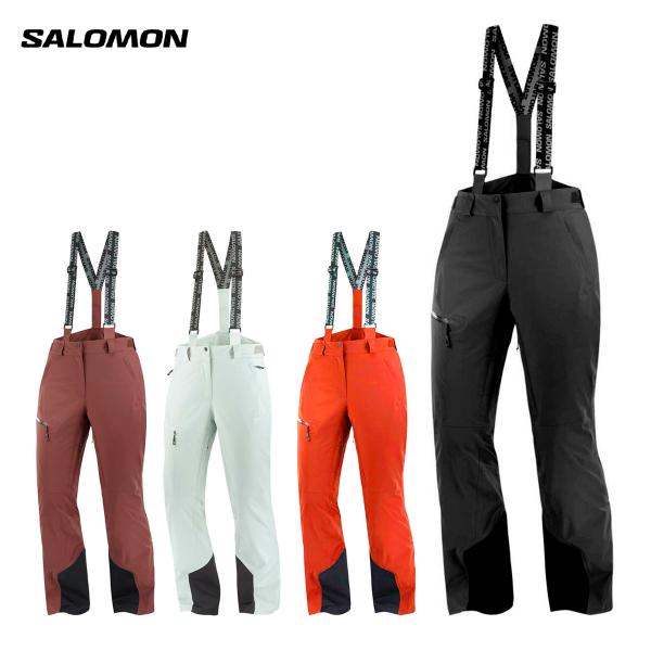 SALOMON サロモン スノボウェア パンツ レディース■BRILLIANT PANT W素材ポケットのライニング:100%ポリエステルライナーの切り替え部分:93%ポリエステル,7%ポリウレタンパッド部:100%ポリエステル;下部:86...