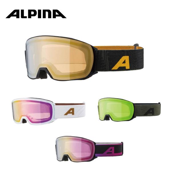 ALPINA アルピナ スノボゴーグル■NAKISKA Q-LITEナキスカ キュー ライトカラー：レンズ（可視光線透過率）■ブラック/イエローマット：Q-LITE ゴールド S1■ホワイト/ゴールドマット：Q-LITE ピンク S1■ブラ...