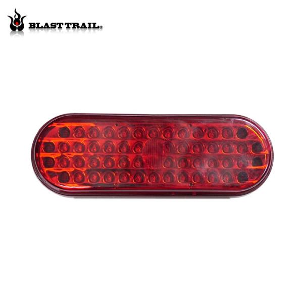 オーバル型のLEDテールランプ本体Length：約縦57、横164、奥行29mm