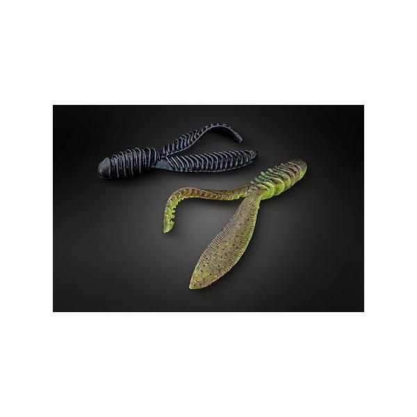 ■ボディ全体に掘られたリブが水を掴み、強く水を動かし存在をアピールします。テール裏のリブは放置していても僅かな水流を捉え揺らめき、フィネスなアプローチを可能にします。縫い刺しで使用する事で、アクション時やバイト時にトレーラーが針先に巻き込ま...