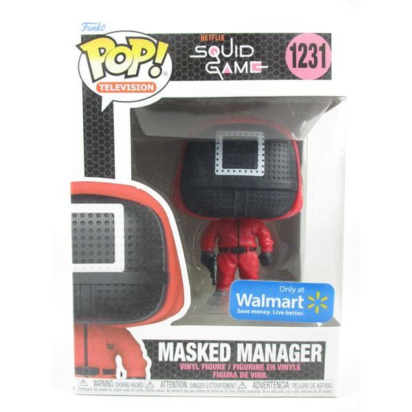 イカゲームに登場するマスクド マネージャー(MASKED MANAGER)のフィギュアです。ウォルマート限定版。こちらはボブルヘッドではありません。