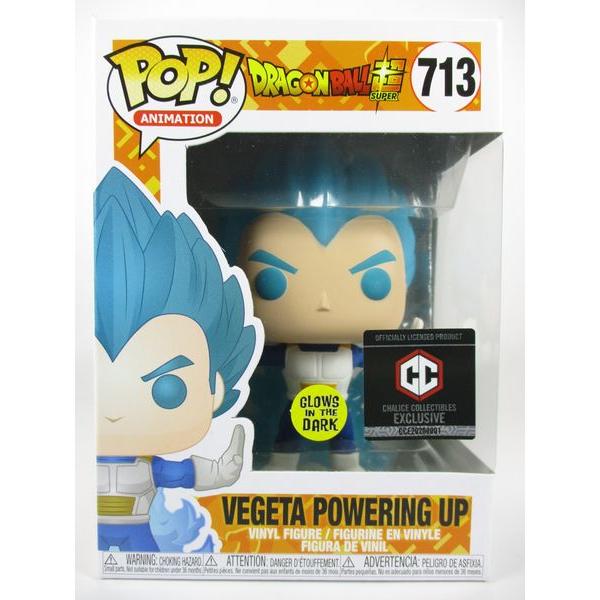 ドラゴンボール超に登場するベジータ(VEGETA POWERING UP)のフィギュアです。公式ショップのCHALICE COLLECTIBLES限定、蓄光版。こちらはボブルヘッドではありません。