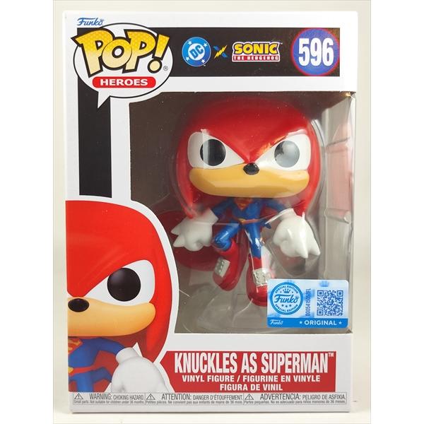 スーパーマンの格好をしたナックルズ(KNUCKLES AS SUPERMAN)のフィギュアです。こちらはボブルヘッドではありません。