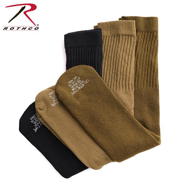 【素材】コットン85% ナイロン15％【サイズ】ONESIZE：(US10-14)約25〜28cm※USサイズ【アイテム説明】米軍供給メーカーのミリタリーブランドROTHCOよりソックスが入荷致しました。ミリタリー スタイルのチューブ ソッ...