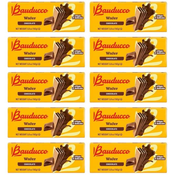 キメの細かいサクサクな生地に、オリジナルのチョコレートクリームをサンドしたウエハース。ブラジル国内のウエハース部門でシェアNo.１を誇る、バウドゥッコを代表する商品です。