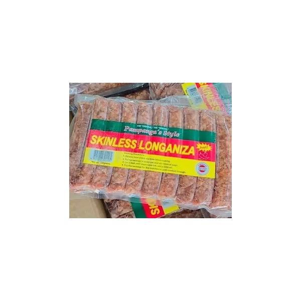 Pampanga's Style Skinless Longaniza Hot 500g - スキンレス ロンガニーサ ホット　スパイシー (L size)  pampangas