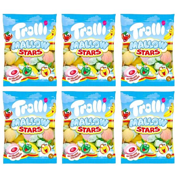 【マロウスターズ】 フルーツの形をしたもっちりふわふわ食感のマシュマロです。 ココアクリーム入りバナナ、アップル、ピーチ、ストロベリーの4種類のフレーバーが楽しめます。