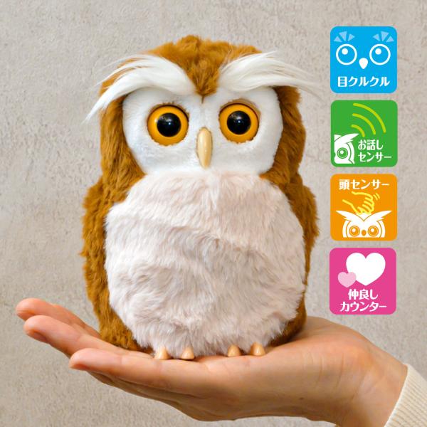 見た目も触り心地も本物そっくりで愛らしい手のひらサイズの開運アドバイザー「ハッピーふくろう」ハッピーふくろうは、ハッピーになるお話しをはじめ、日々の開運アドバイスなど、たくさんのお話をしてくれます。今日一日の運勢を占ってくれたり、時にはお歌...