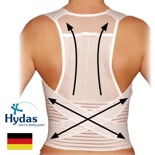 Hydas 背中サポートベルト■温度調整素材OUT LAST〓（アウトラスト）を使用することにより、夏は蒸れにくく、冬は冷えを防ぎます。「暑い寒いを、ちょうどいいに」■アウトラスト素材の中の、2-30ミクロンのマイクロ・カプセルの中にパラフ...