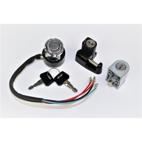 パーツメーカーMINI MOTOメーカー品番NO5402適合車種CF50、CF70、ST50、ST70※年式により配線は異なります。このスイッチは4極ギボシ配線です。純正部品35010-065-007と互換商品説明ハンドルロック、ヘルメット...