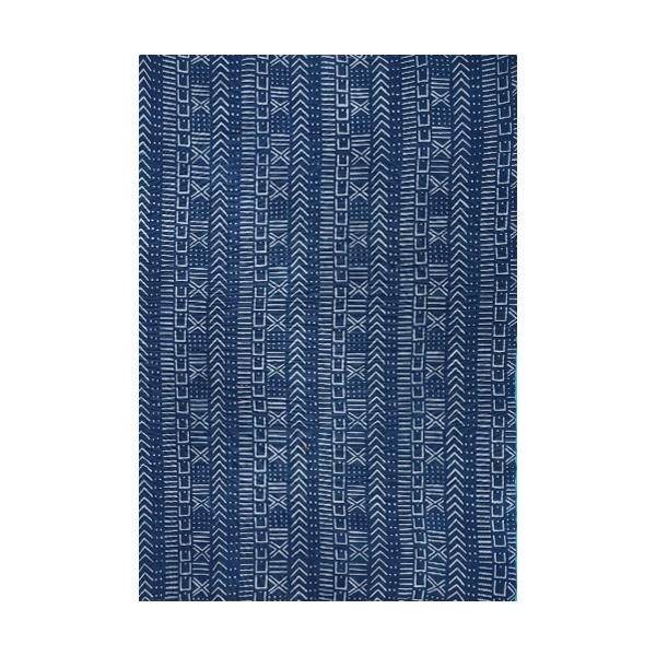 原産国:マリサイズ:約173cm×約118cm(正確な四角形ではなく歪みがあります。測る場所により若干サイズが異なります。)マリ共和国のの藍染布は、西アフリカの豊かな伝統文化と職人技術を体現する美しい工芸品です。この布は、衣服や装飾品、アー...