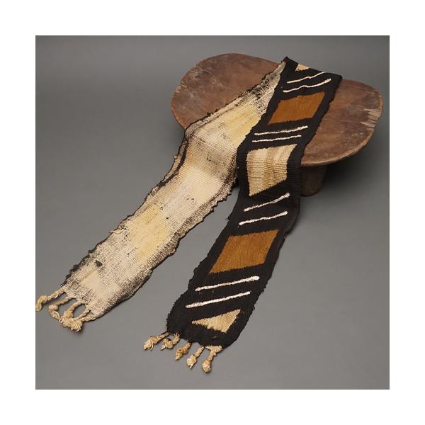 原産国:マリサイズ:長さ140cm　x　幅12cm(在庫が複数ございます。サイズは在庫の中の平均値です。手作りですので物により差があります。ご了承ください。)ガラマという葉から作る染料と泥で染めたマリ共和国の伝統的なコットン泥染帯です。テー...