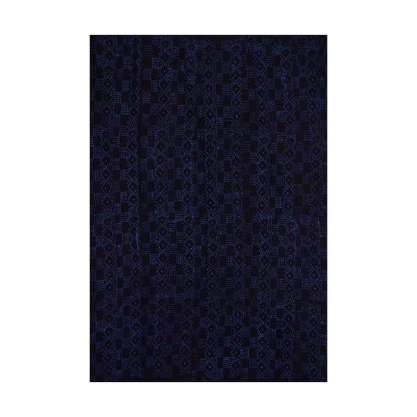 原産国:マリサイズ:約143cm×約110cm(正確な四角形ではなく歪みがあります。測る場所により若干サイズが異なります。)非常に綺麗な藍染めの布です。手織りの帯をつなぎ合わせて作られています。深い藍色と爽やかに淡い藍色で柄つけがしてあり、...