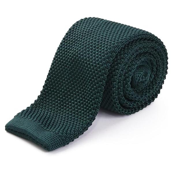 *スペック：サイズ：144cm 幅：6cm スクエアエンド 色 :D.グリーン無地 洗濯可能*ビジネスシーンだけでなくポロシャツ,B.Dシャツなどに合わせてアイビーカジュアルにもご活用いただけるニットタイです。ボリューム感のある鹿の子編みの...